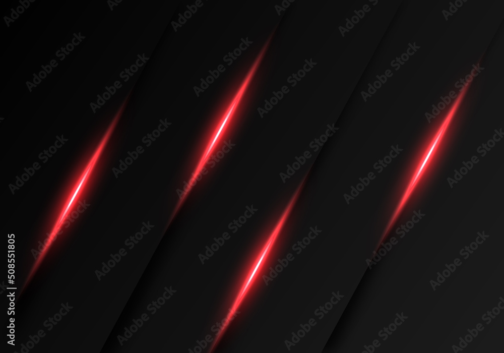 Abstract Red Light Line Shadow on Dark Grey Design Modern Luxury ...