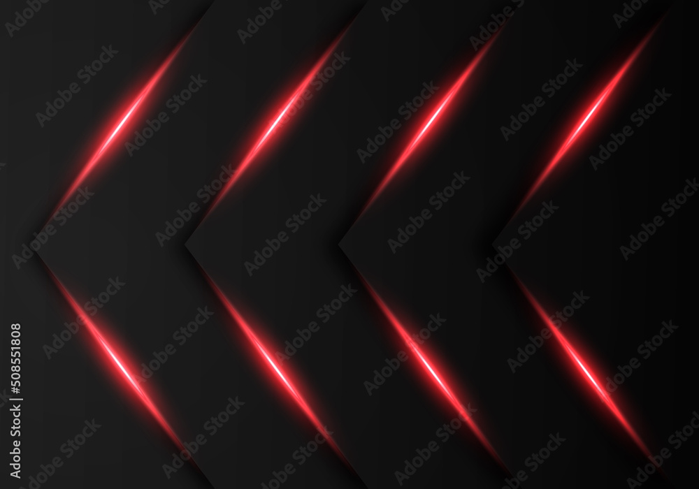 Abstract Red Light Line Shadow on Dark Grey Design Modern Luxury ...