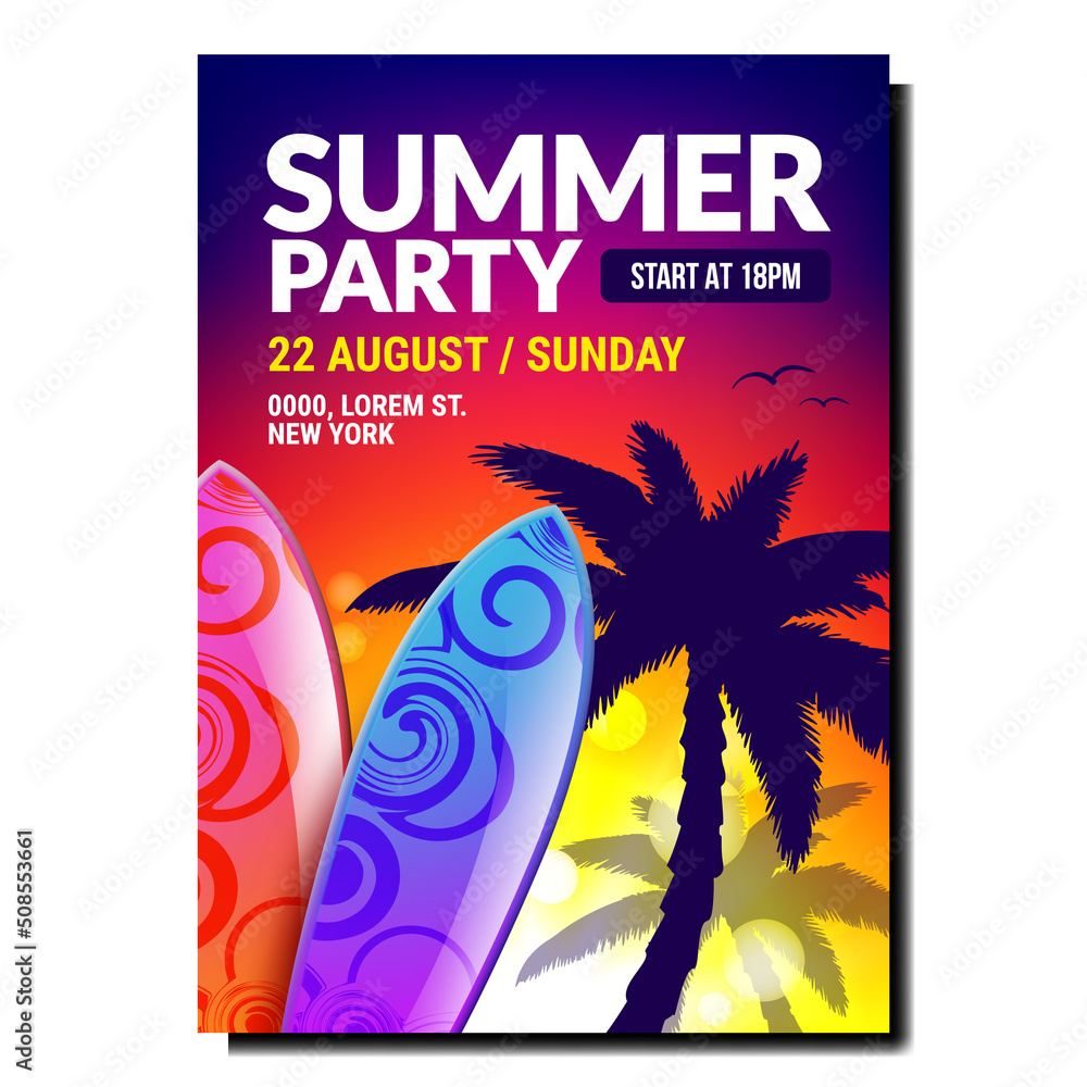 tropical-summer-party-creative-promo-banner-vector-surfing-board-and