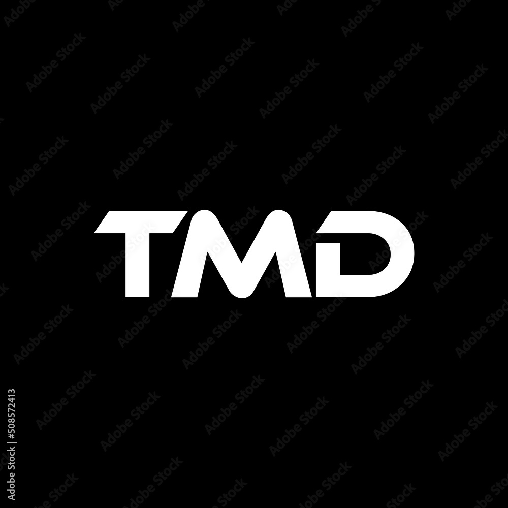 TMD letter logo design with black background in illustrator, vector ...