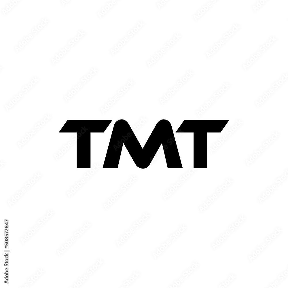 TMT letter logo design with white background in illustrator, vector logo modern alphabet font ...