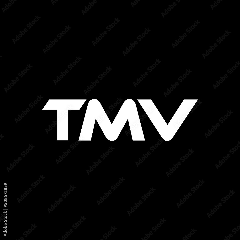 TMV letter logo design with black background in illustrator, vector ...