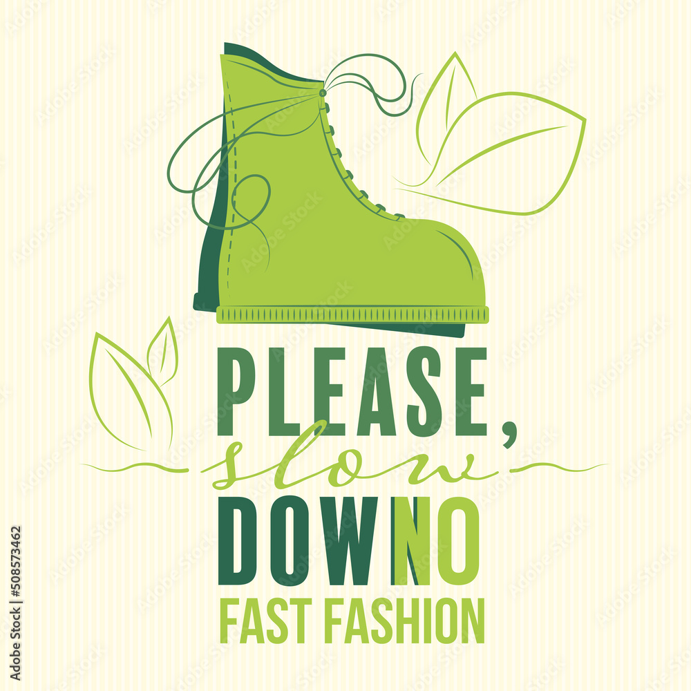 Eco and Ecology, Sustainable and Slow Fashion Thematic Template with ...