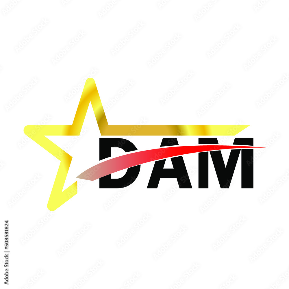DAM letter logo design. DAM creative letter logo. simple and modern ...