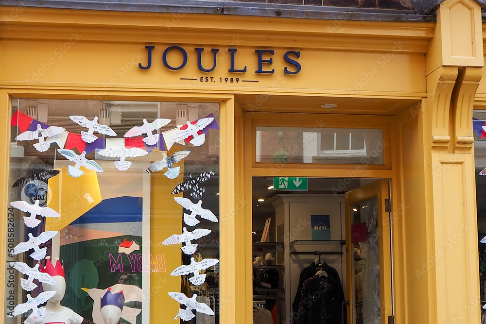 store front shop window of luxury British brand Jules shop Stock Photo ...