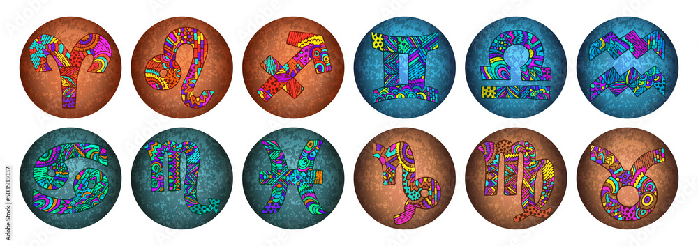 Zodiac zentangle signs. Zentangle zodiac symbols. Zentangle ...