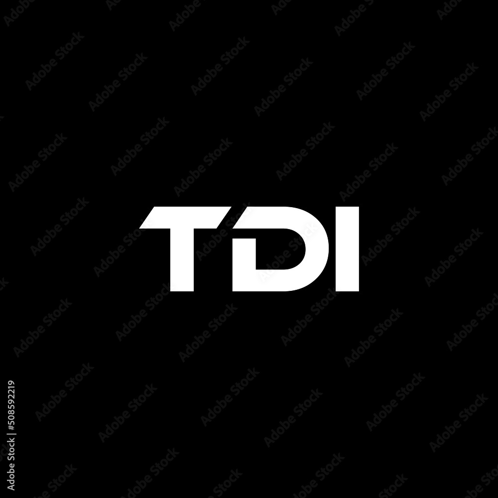 TDI letter logo design with black background in illustrator, vector ...