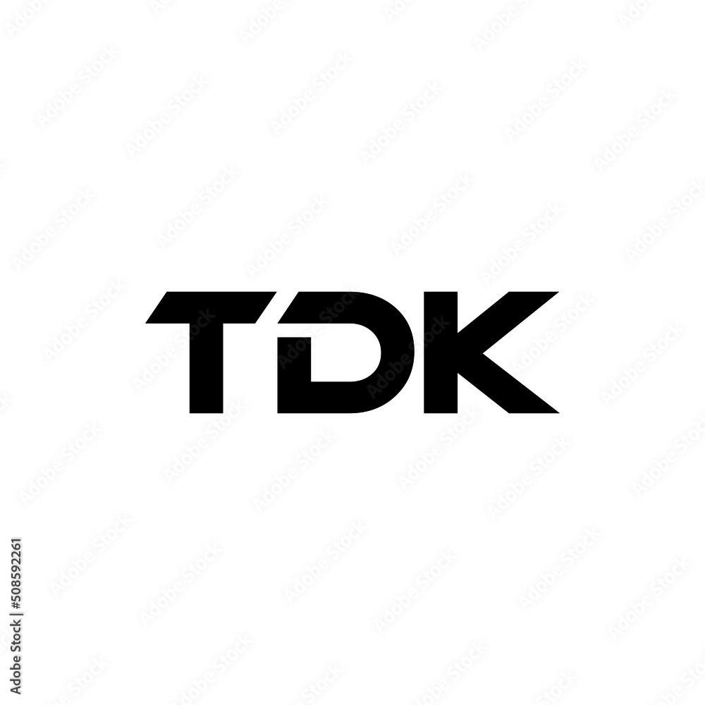 TDK letter logo design with white background in illustrator, vector ...