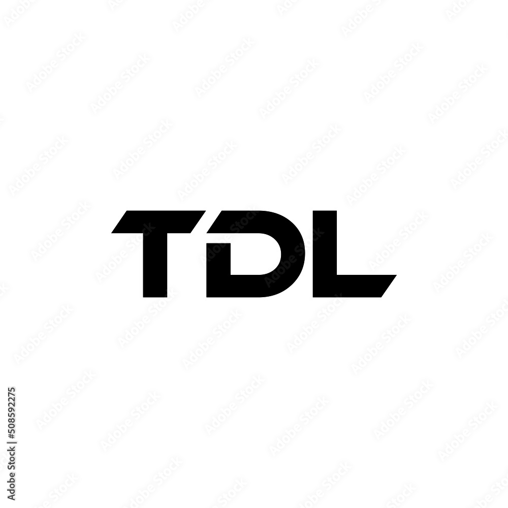 TDL letter logo design with white background in illustrator, vector ...