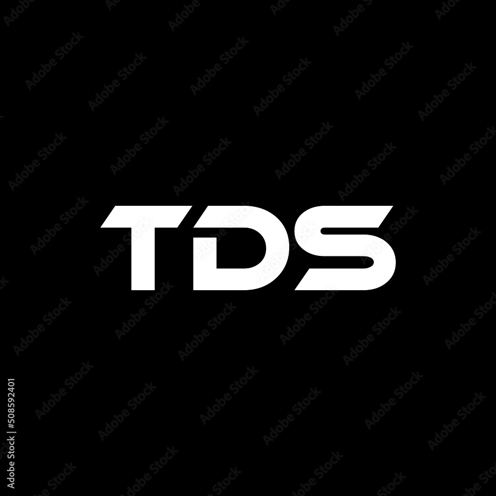 TDS letter logo design with black background in illustrator, vector ...