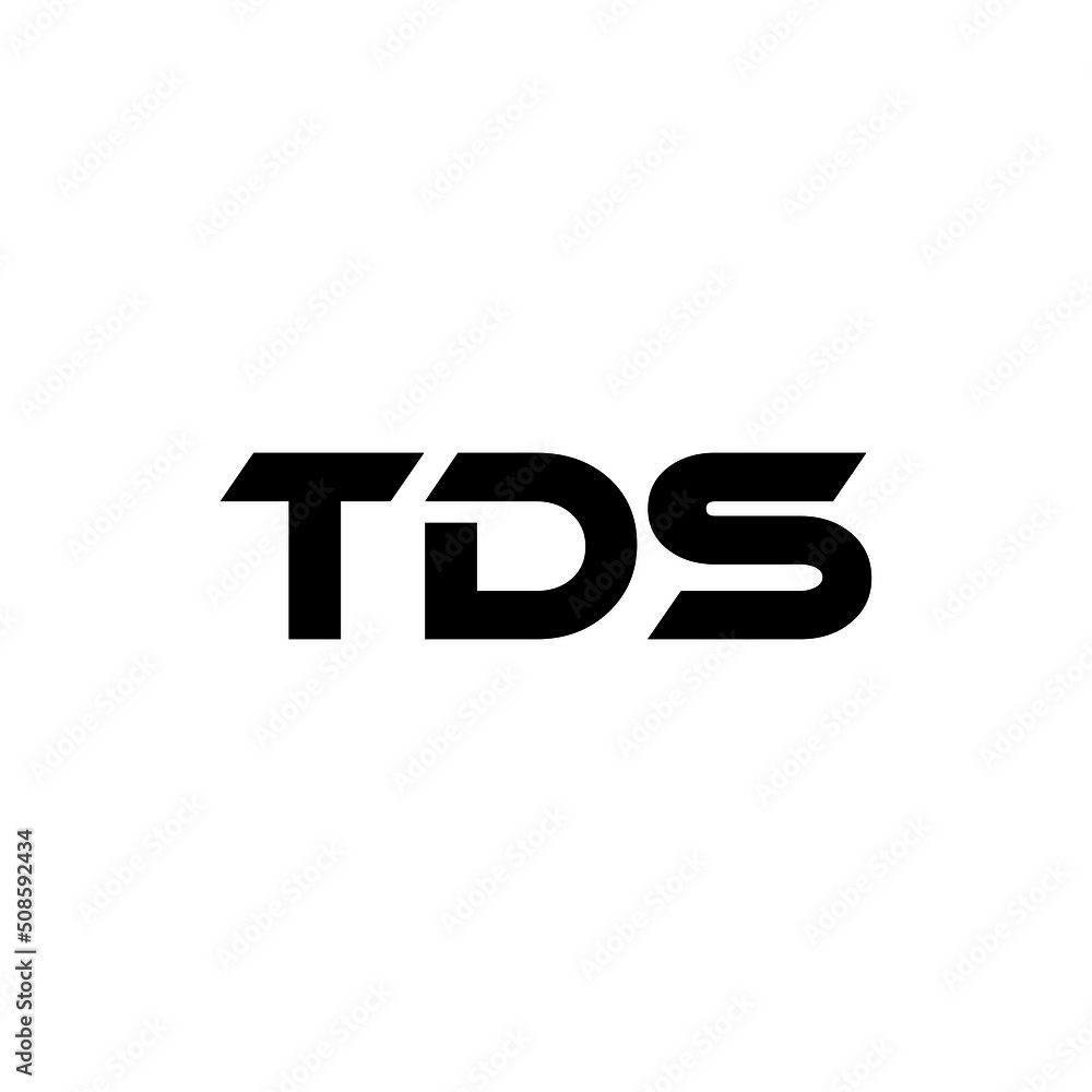 TDS letter logo design with white background in illustrator, vector ...