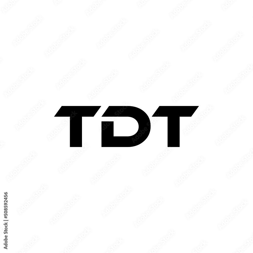 TDT letter logo design with white background in illustrator, vector ...
