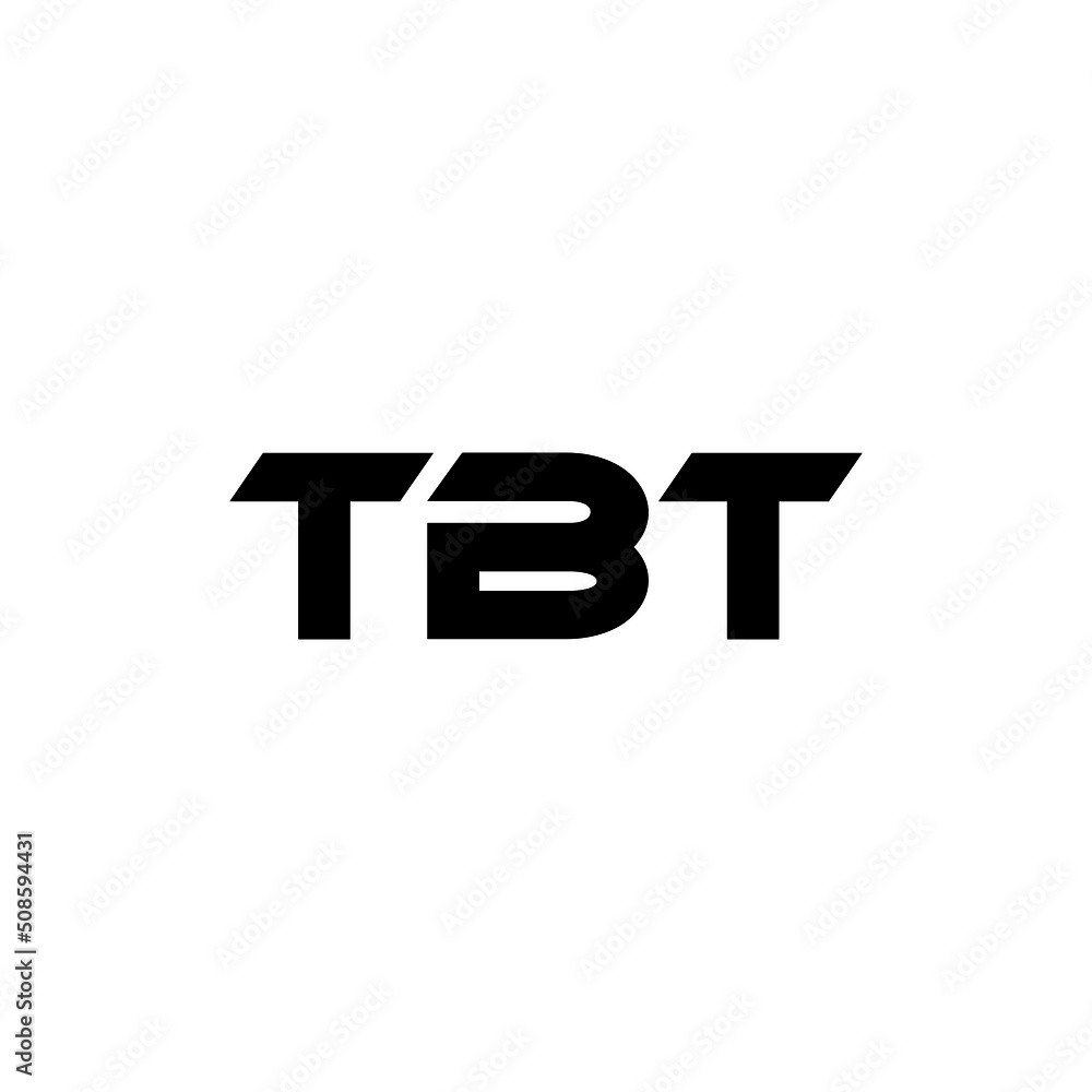 TBT letter logo design with white background in illustrator, vector ...