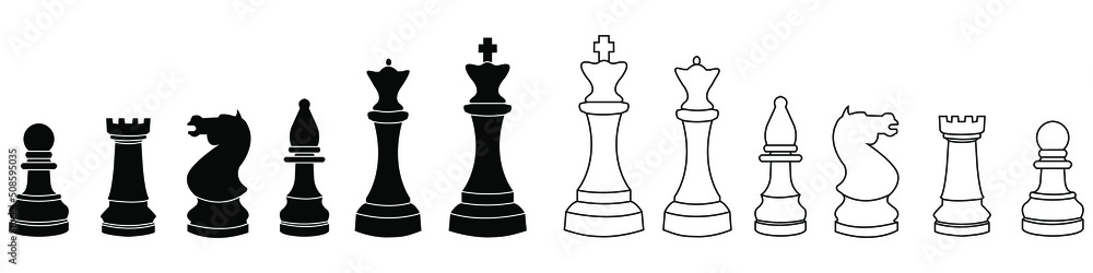Chess icon vector set. grandmaster illustration sign collection ...