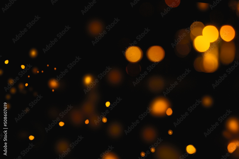 bokeh backgrounds, bokeh of lights on black background Gold abstract ...