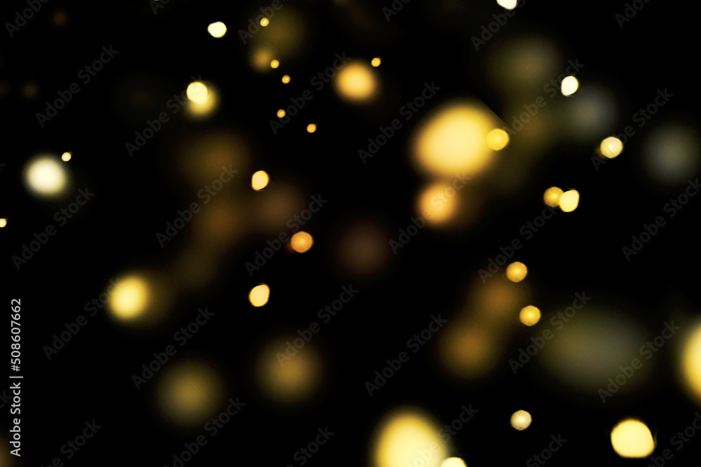 bokeh backgrounds, bokeh of lights on black background Gold abstract ...