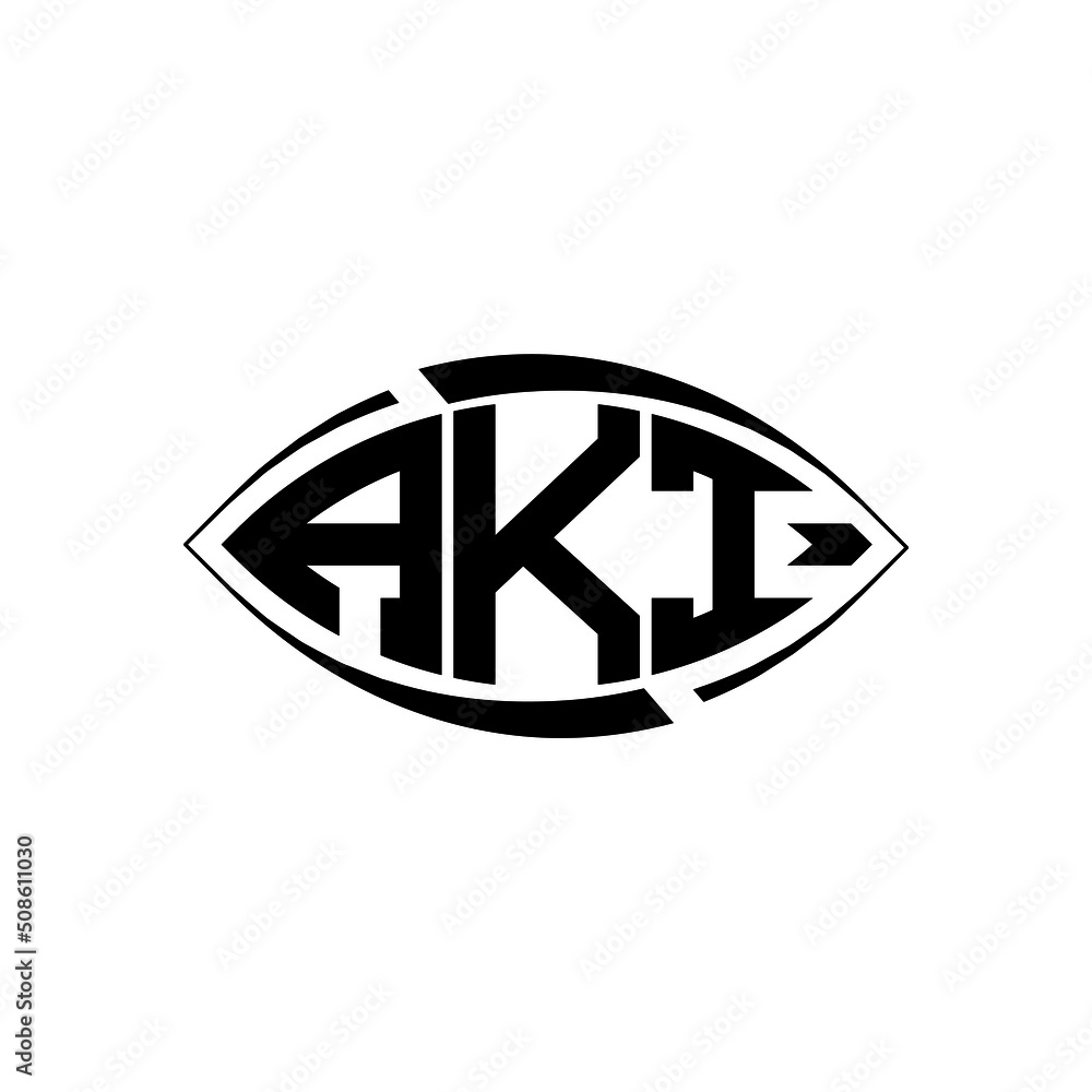 AKI letter logo design on white background. AKI creative initials ...