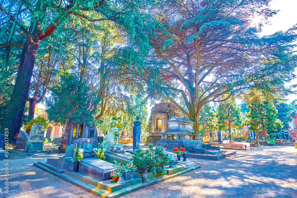 Historical graves and mausoleums of local noble families in Memorial ...