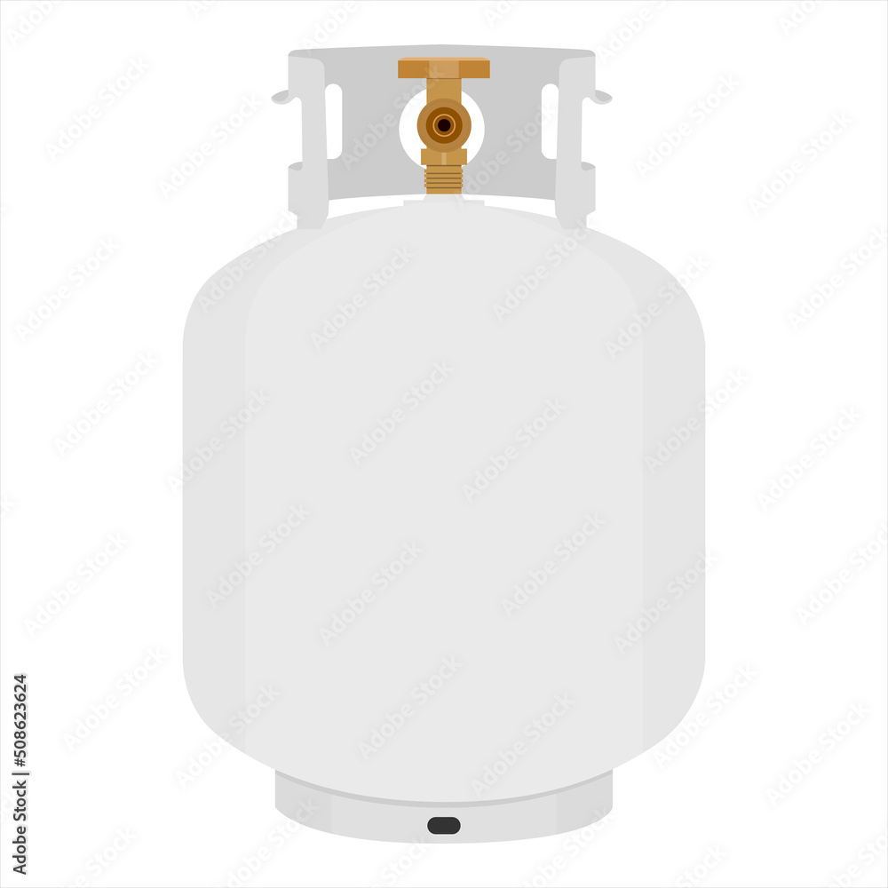 Gas cylinder vector tank. Lpg propane bottle icon container. Oxygen gas ...