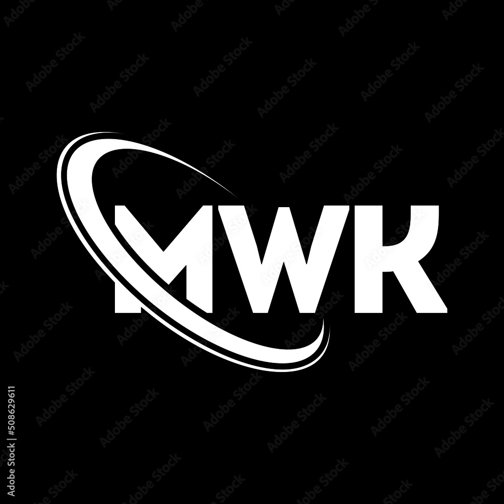 MWK logo. MWK letter. MWK letter logo design. Initials MWK logo linked ...