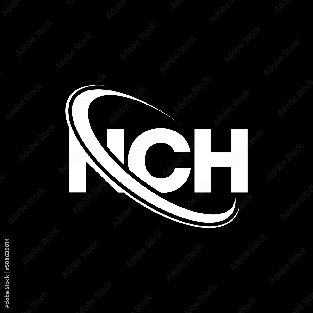NCH logo. NCH letter. NCH letter logo design. Intitials NCH logo linked ...