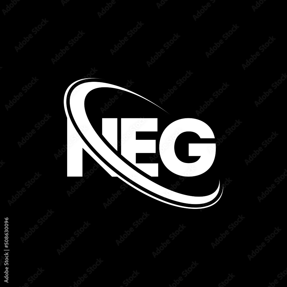 NEG logo. NEG letter. NEG letter logo design. Initials NEG logo linked ...