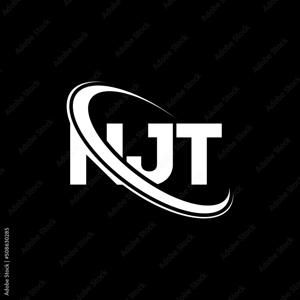 NJT logo. NJT letter. NJT letter logo design. Initials NJT logo linked ...