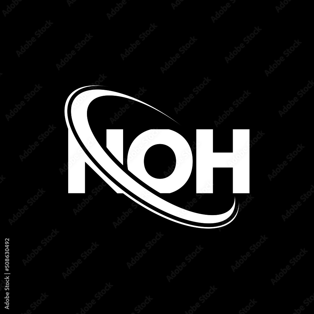 NOH logo. NOH letter. NOH letter logo design. Initials NOH logo linked ...