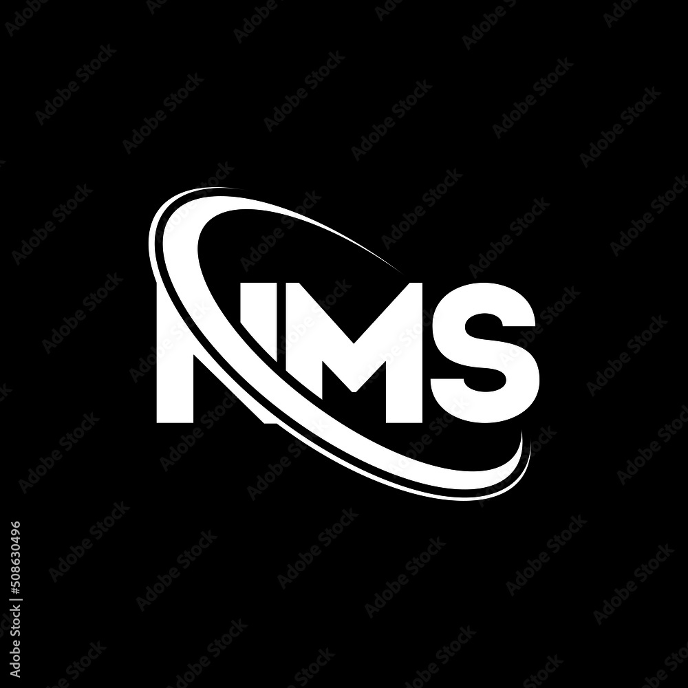 NMS logo. NMS letter. NMS letter logo design. Initials NMS logo linked ...