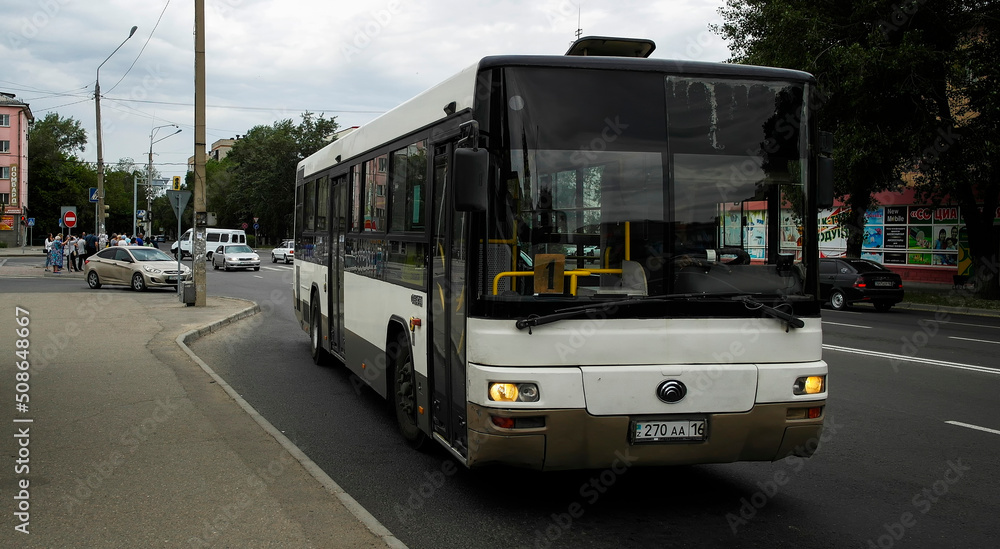 kazakhstan, Ust-Kamenogorsk, may 27, 2022: Yutong ZK6120HG. City bus ...