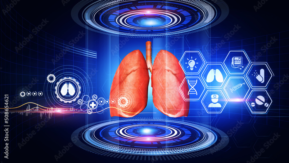 Human Lungs System Virtual Reality A virtual reality 3d graphics ...