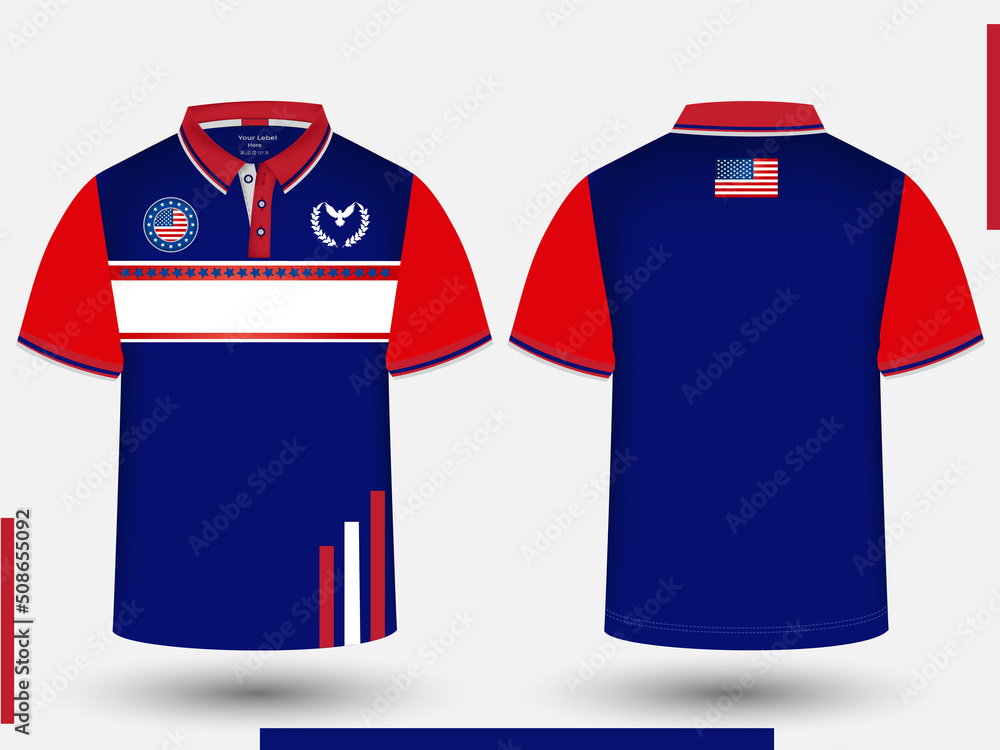 Polo Shirt Design Template and Mockup. Polo Shirt Technical Fashion ...