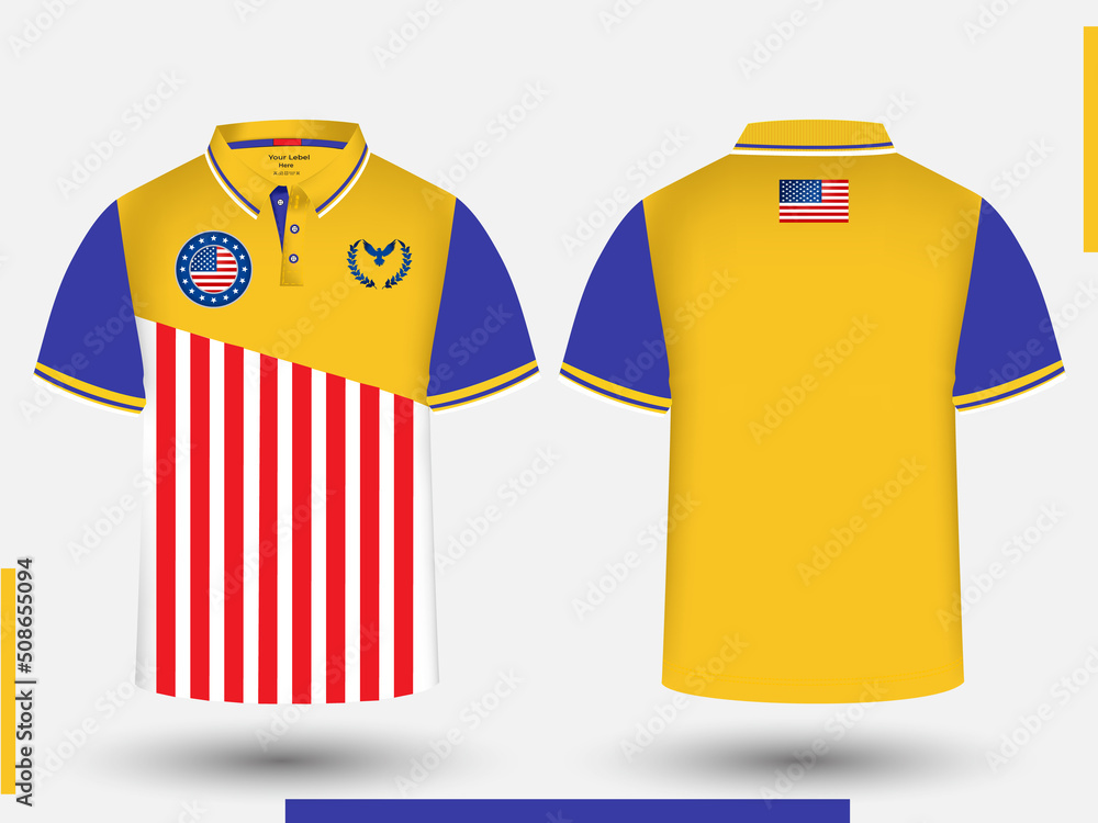 Polo Shirt Design Template and Mockup. Polo Shirt Technical Fashion ...