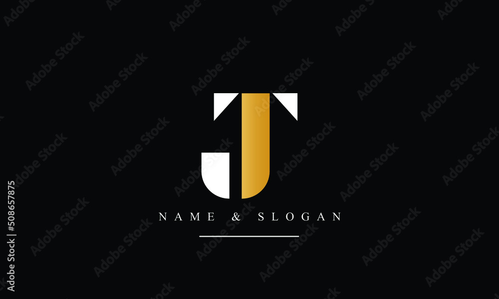 TJ, JT, T, J abstract letters logo monogram Stock Vector | Adobe Stock