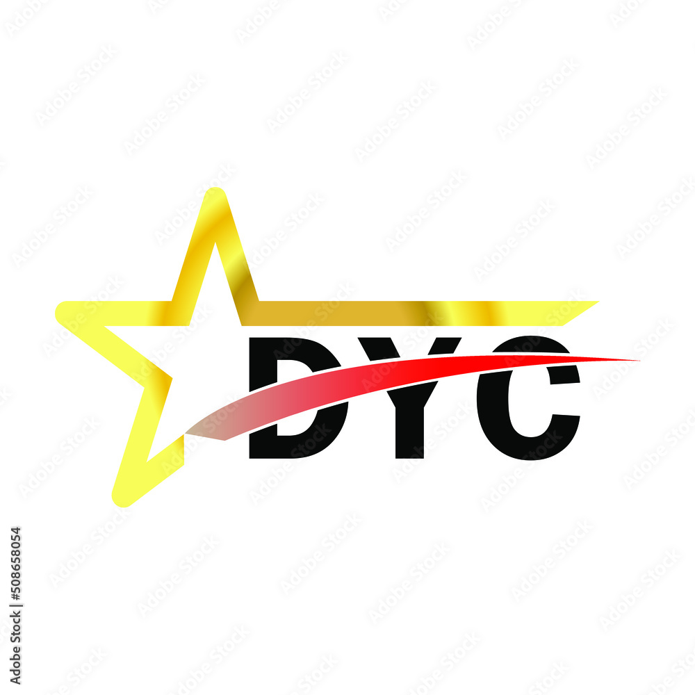 DYC letter logo design. DYC creative letter logo. simple and modern letter logo. DYC alphabet ...