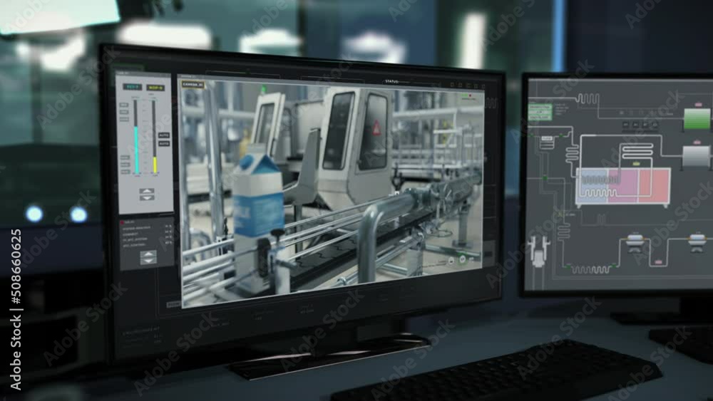 Automated machinery monitoring system is used at the industrial ...