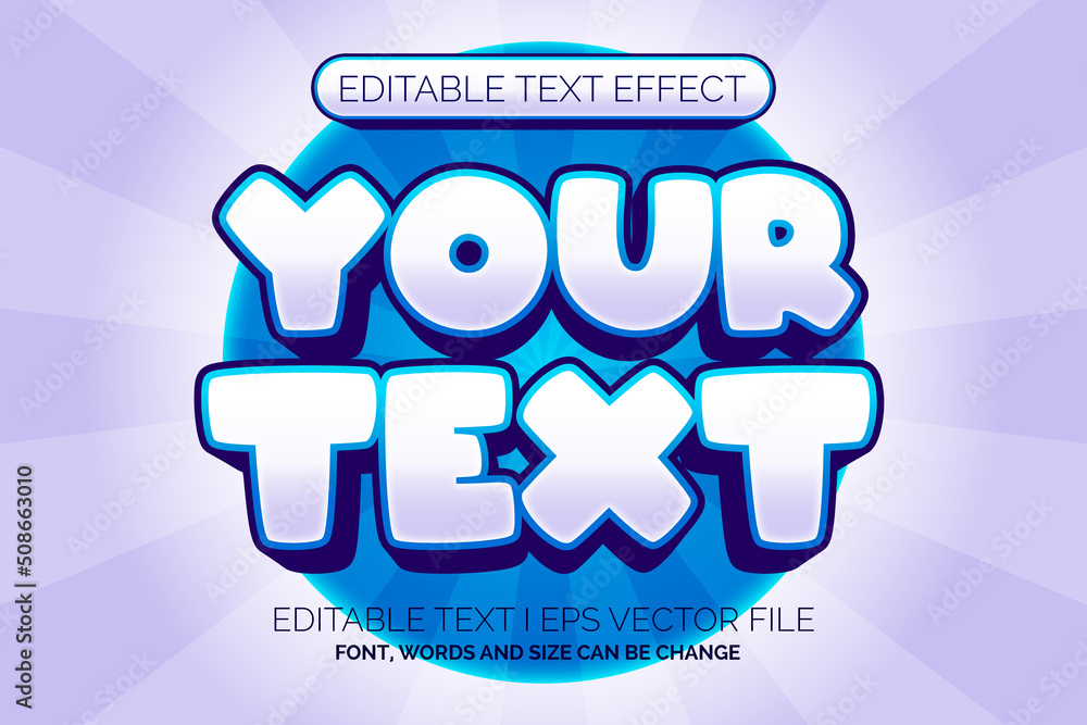 cartoon text effect style Stock Vector | Adobe Stock