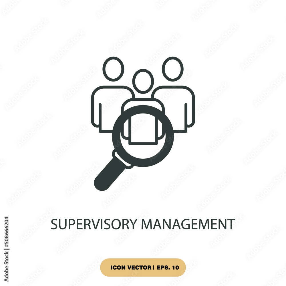 supervisory management icons symbol vector elements for infographic web ...