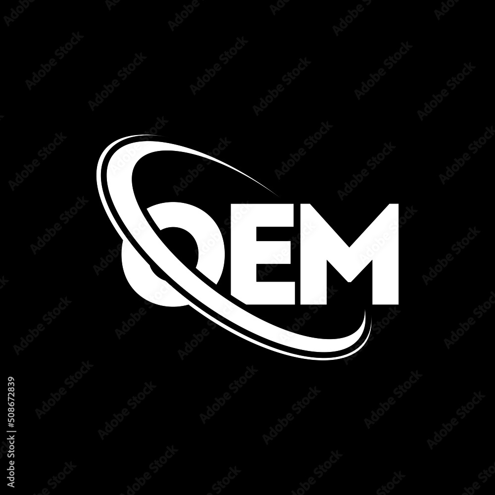 OEM logo. OEM letter. OEM letter logo design. Initials OEM logo linked ...