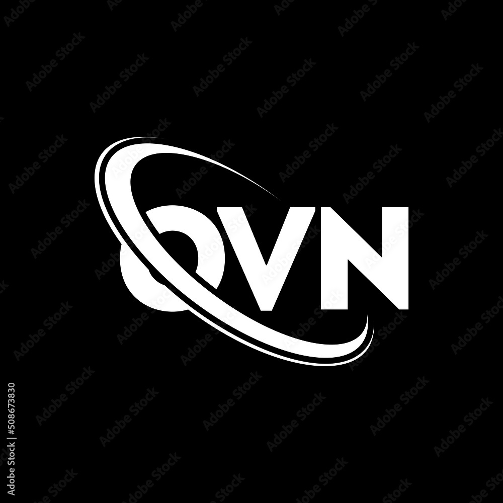 OVN logo. OVN letter. OVN letter logo design. Initials OVN logo linked ...