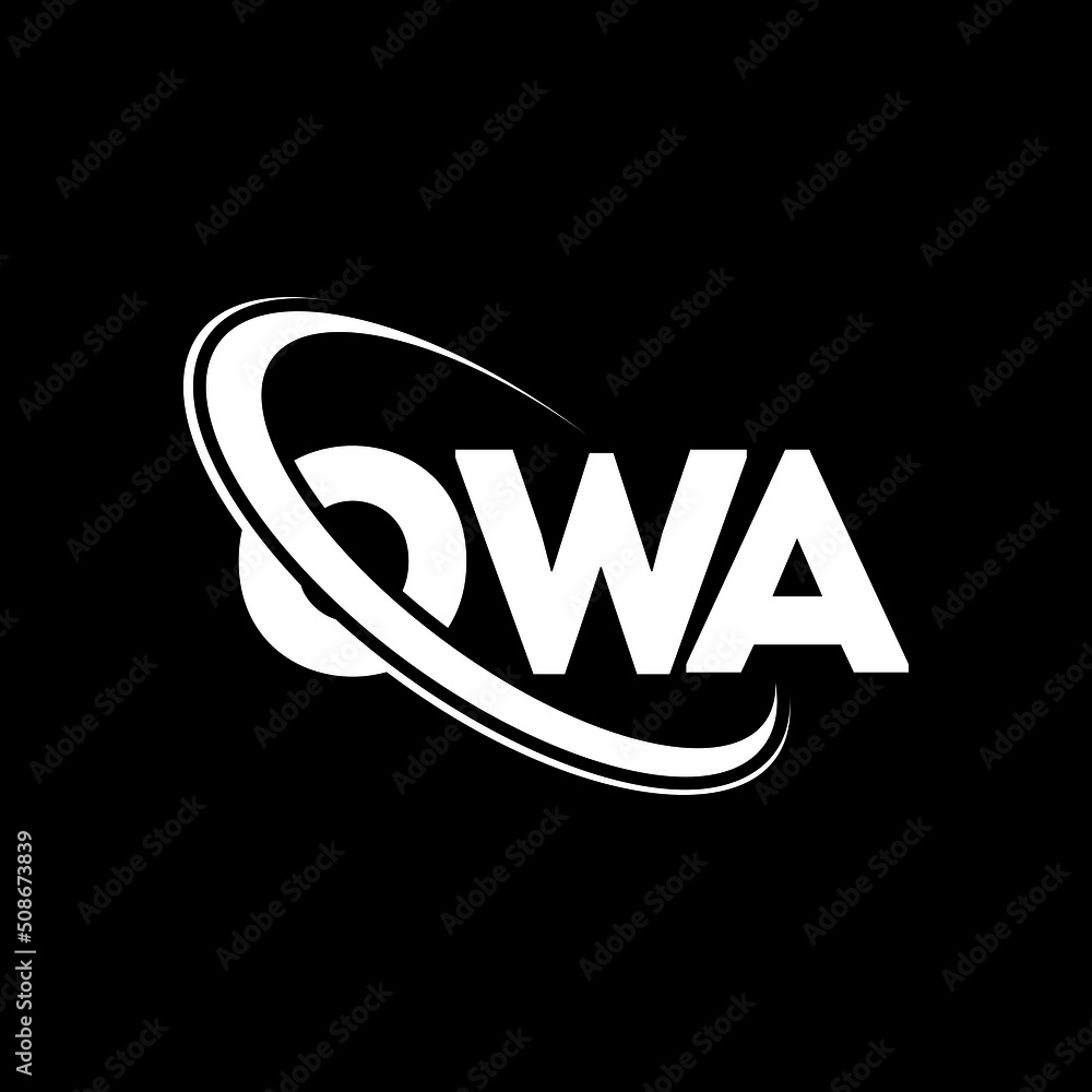 OWA logo. OWA letter. OWA letter logo design. Initials OWA logo linked ...