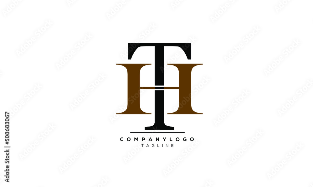 Alphabet letters Initials Monogram logo TH, TH INITIAL, TH letter Stock ...