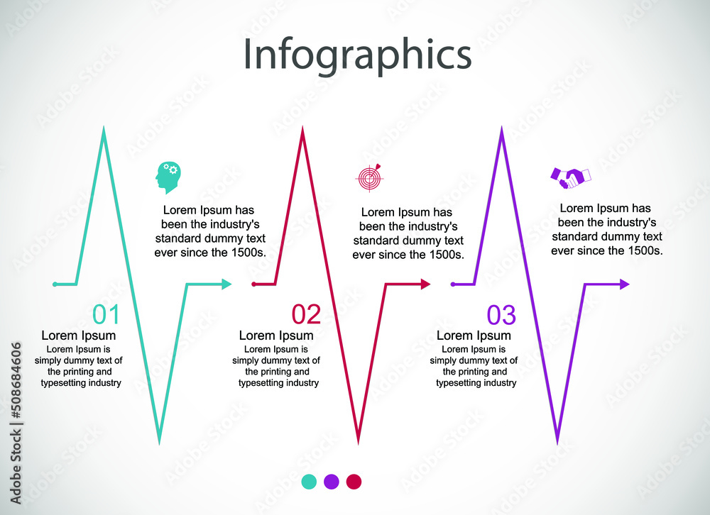Business data visualization, infographics. Scheme of the process of ...