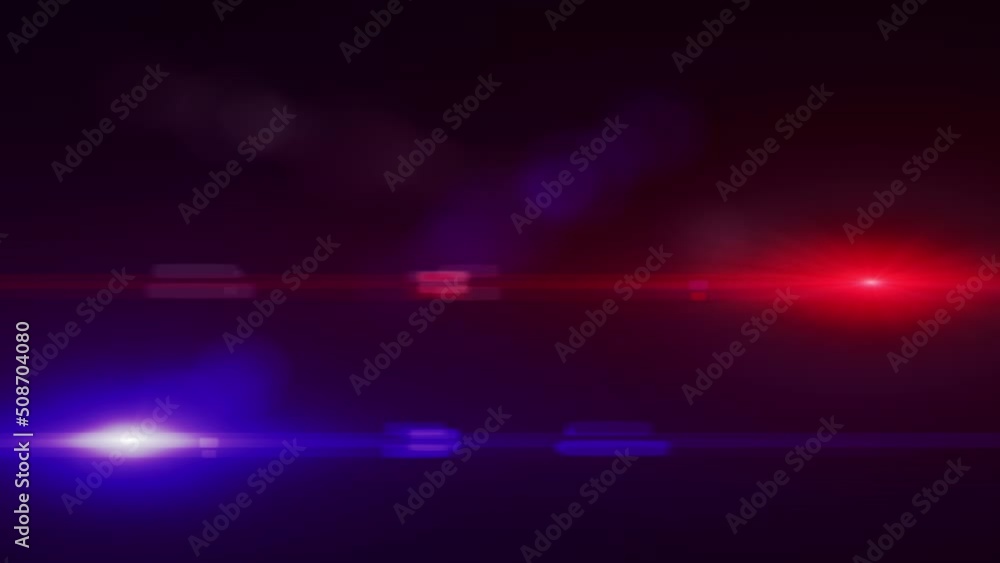 Emergency vehicle lighting. Seamless loop animation. Red and blue ...