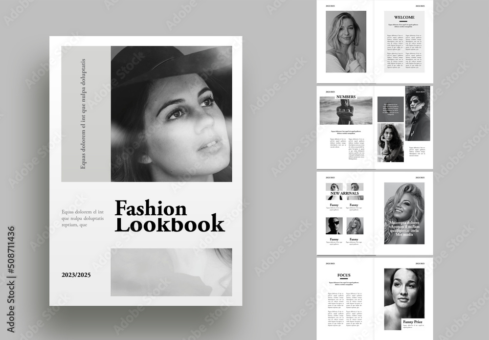 Fashion Lookbook Layout Stock Template | Adobe Stock