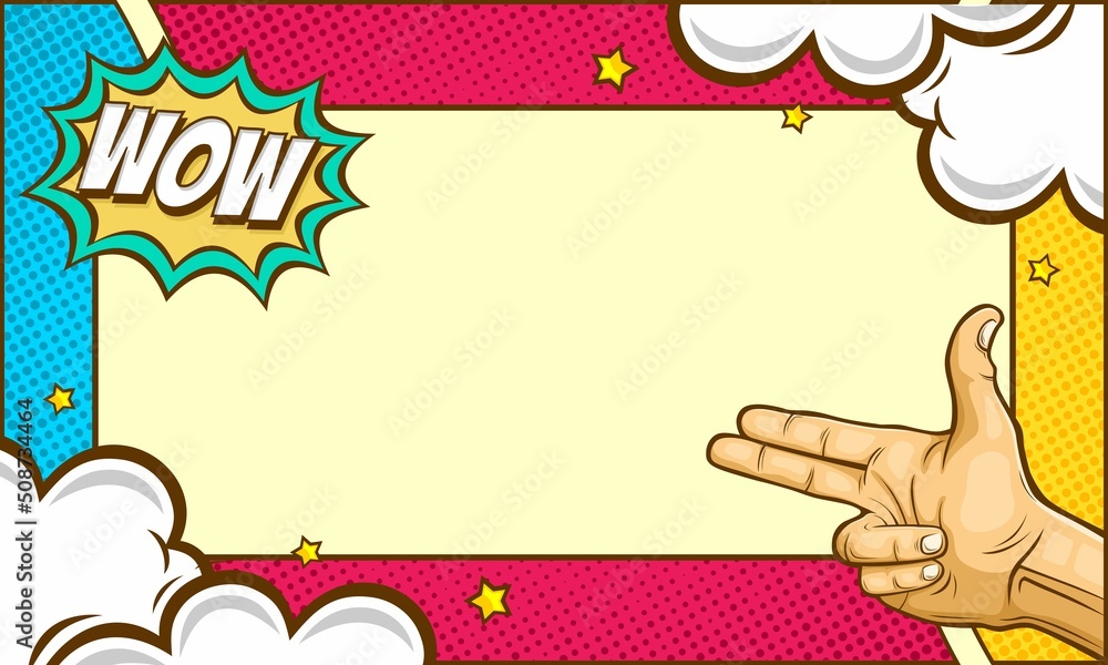 empty comic frame background template Stock Vector | Adobe Stock