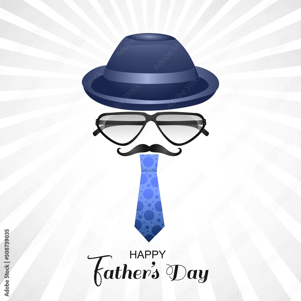 Happy fathers day wishes greeting card background Stock Vector | Adobe ...