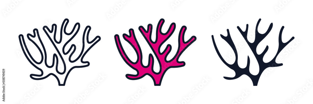 coral reefs icon symbol template for graphic and web design collection ...