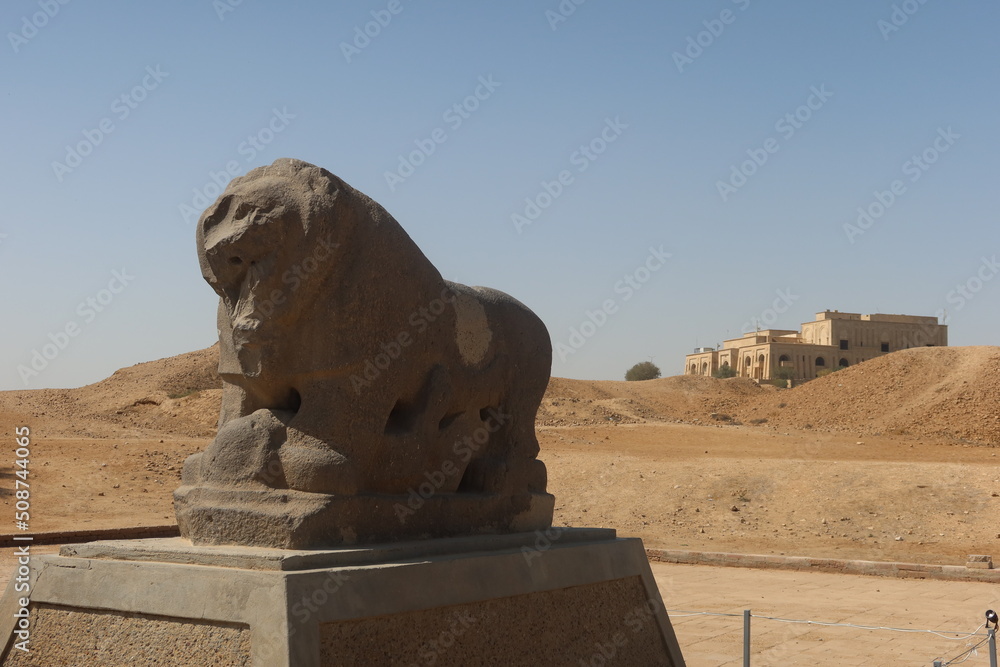 Lion sculpture of Ancient Babylon Mesopotamia Iraq Stock Photo | Adobe ...