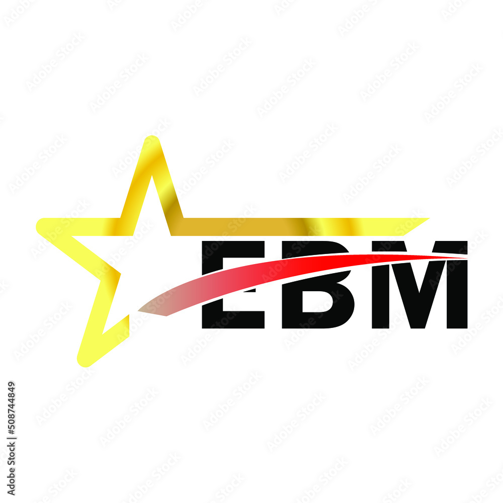 Vetor de EBM letter logo design. EBM creative letter logo. simple and ...